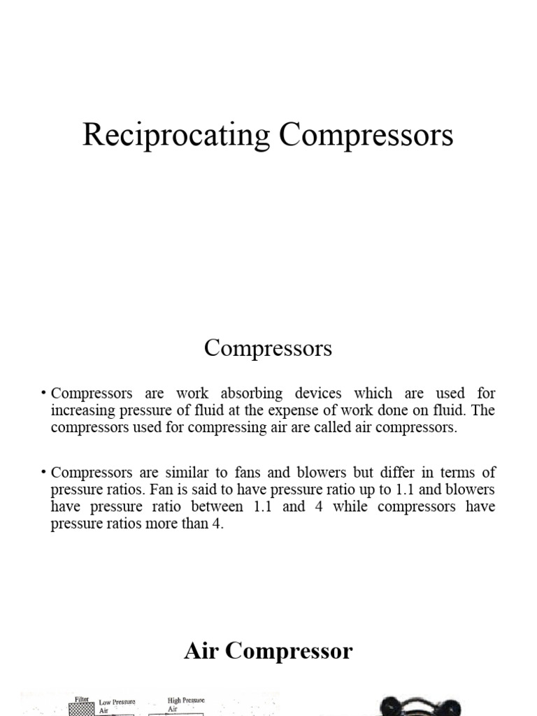 Reciprocating Compressor Full | PDF | Piston | Pump