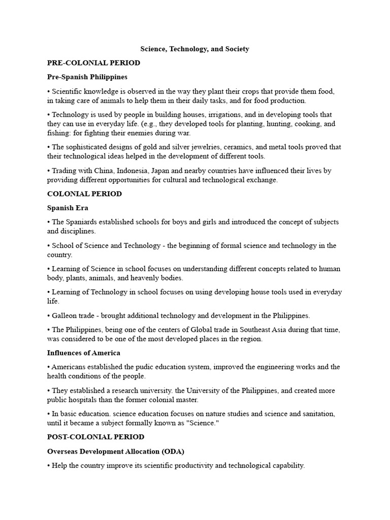 STS Nation Building Reviewer | PDF | Science | Science, Technology ...