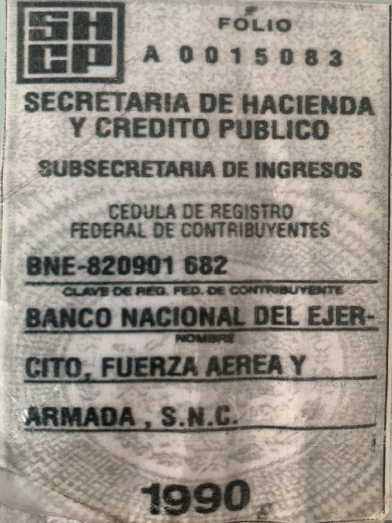 RFC - Banjercito | PDF