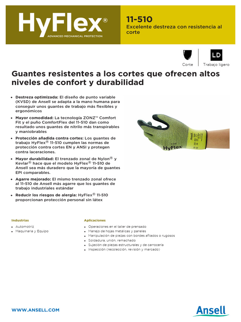 Hyflex-11-510 Pds MX | PDF | Guante