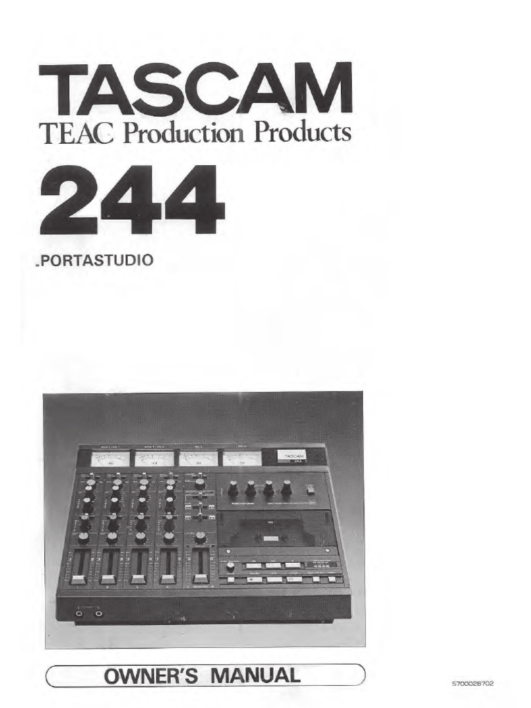 Tascam 244 Portastudio - Owners Manual | PDF