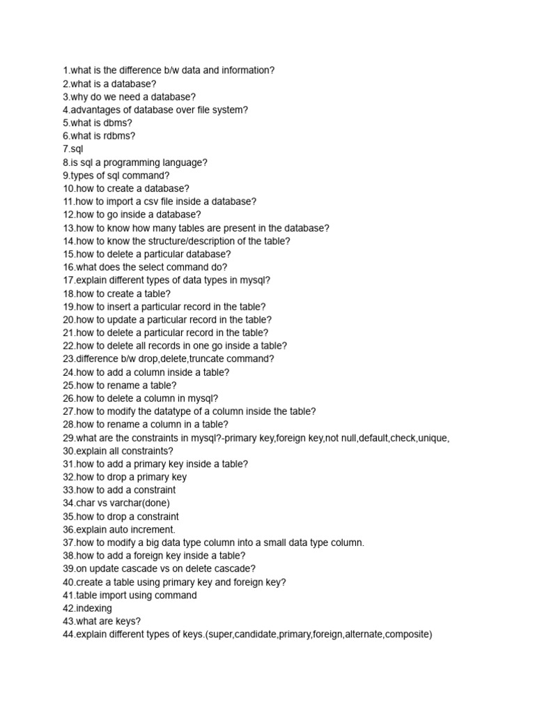 SQL MCT Questions | PDF | Relational Database | Databases