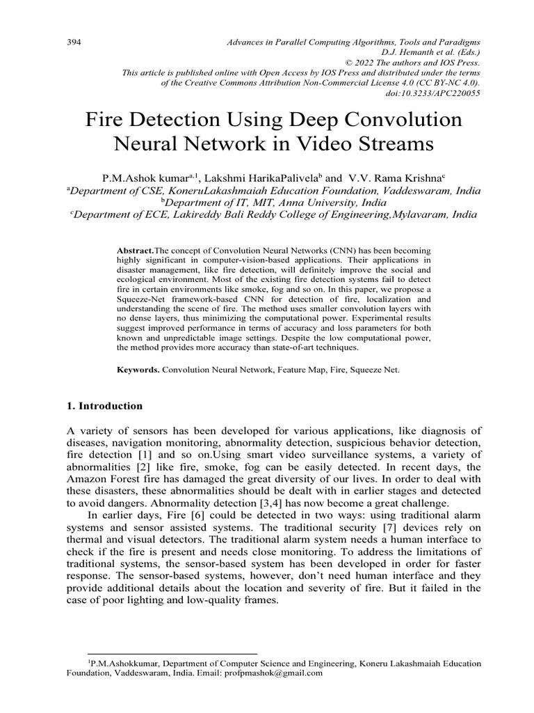 Fire_Detection_Using_Deep_Convolution_Neural_Netwo | PDF | Artificial Neural Network ...