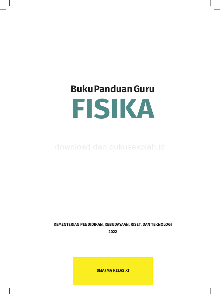 Panduan Guru Fisika Kelas XI 2022 | PDF | Karier & Perkembangan