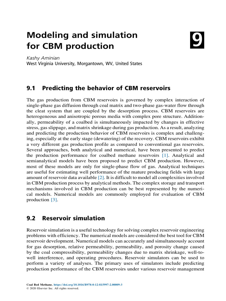 Modeling and Simulation For CBM Production | PDF | Coalbed Methane | Diffusion