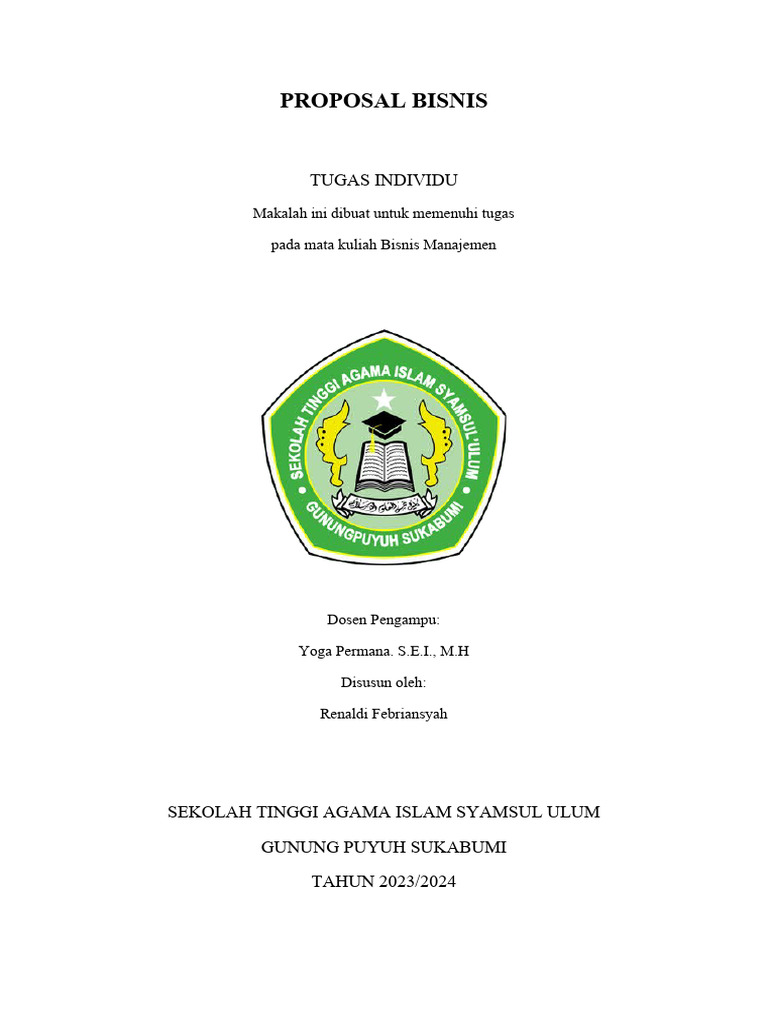Proposal Bisnis | PDF
