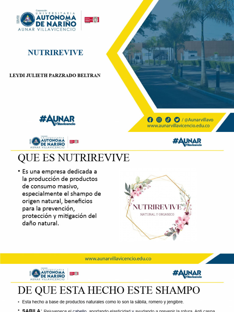 Shampo Natural Nutrirevive: Exportación y Beneficios | PDF | Pelo | Exportaciones