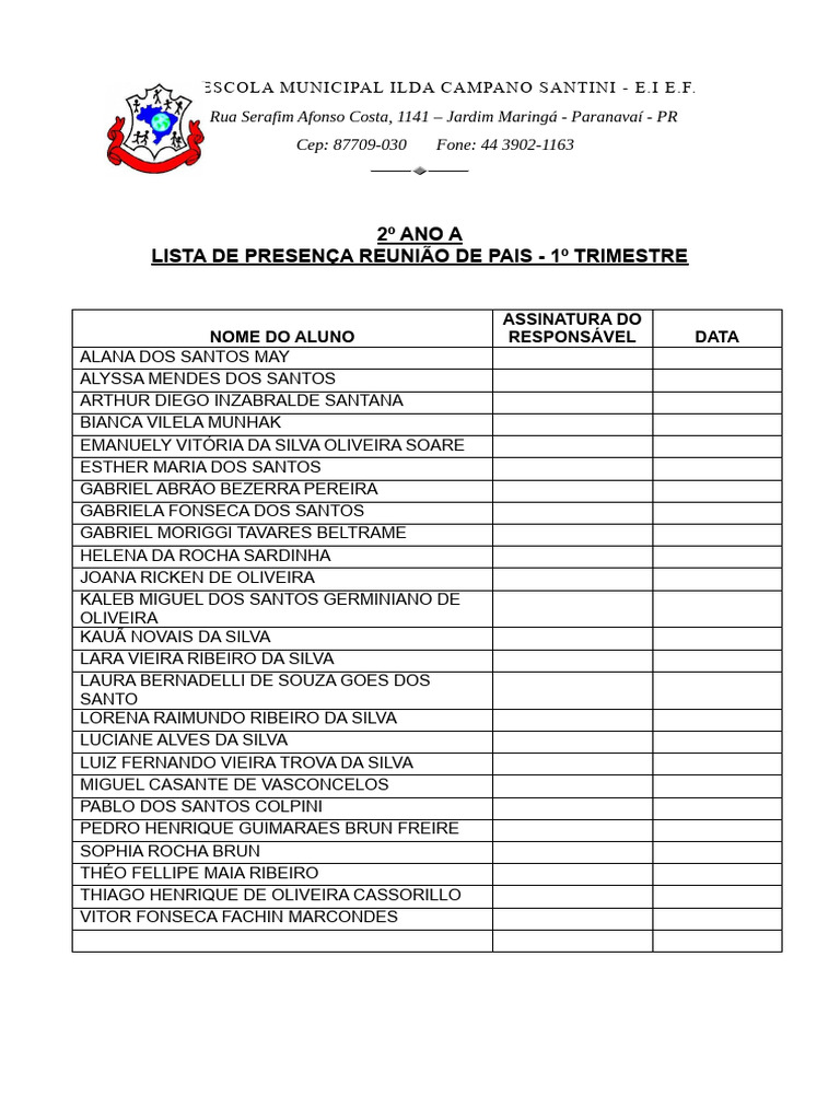 Lista 2 Ano 2024 | PDF