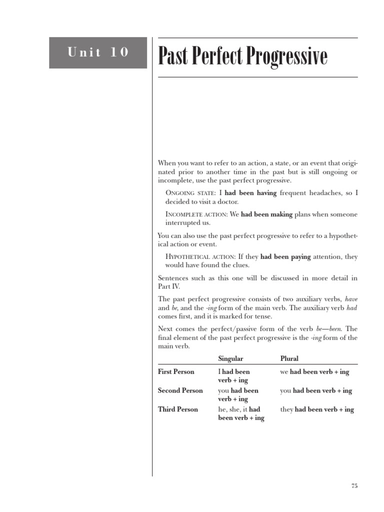 Past Perfect Progressive | PDF | Verb | Question