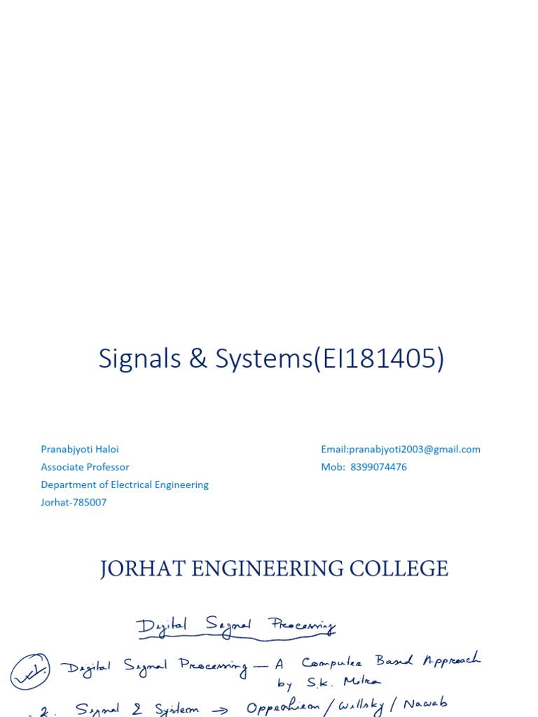 Signals & System & LTI System | PDF
