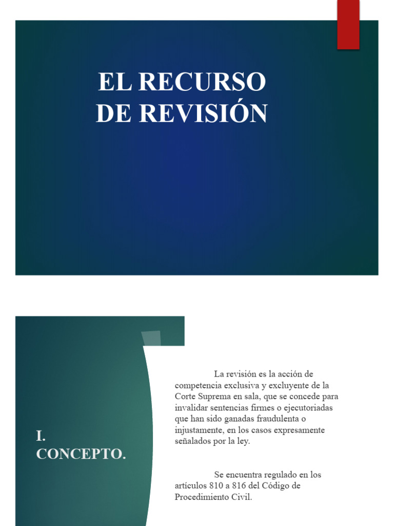 Recurso de Revisión: Conceptos y Causales | PDF | Sentencia (ley) | Res ...