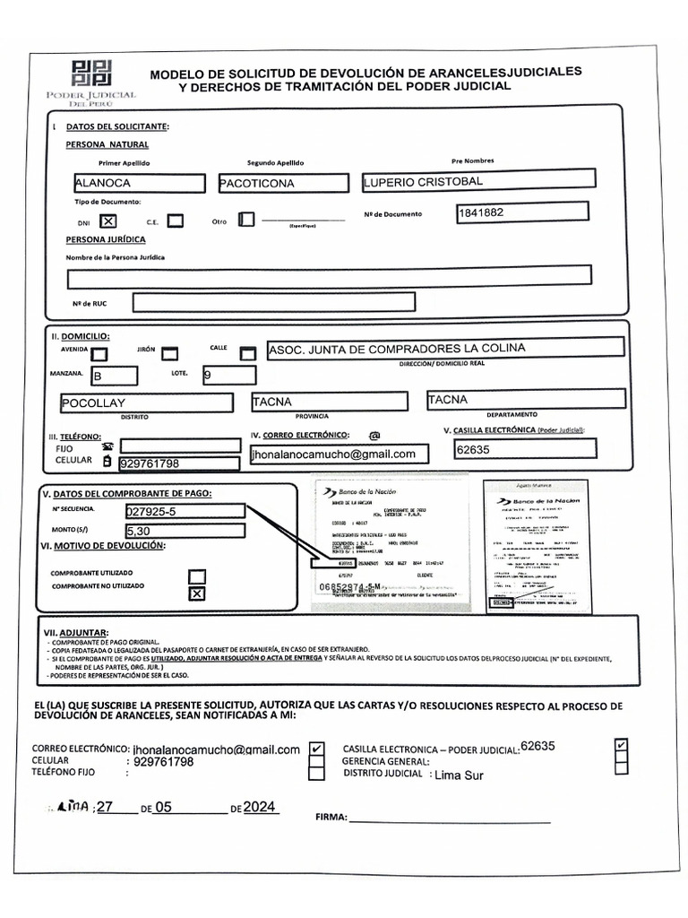 Devolución Por Derecho Notificación 1 | PDF