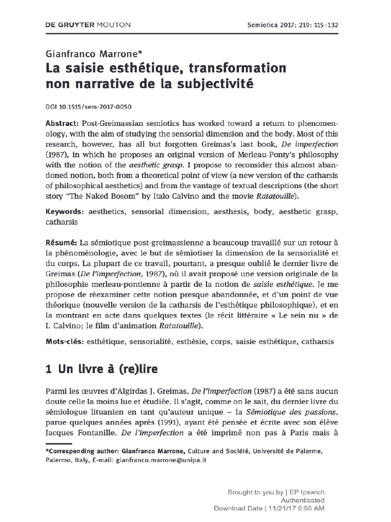 Maronne - Greimas | PDF