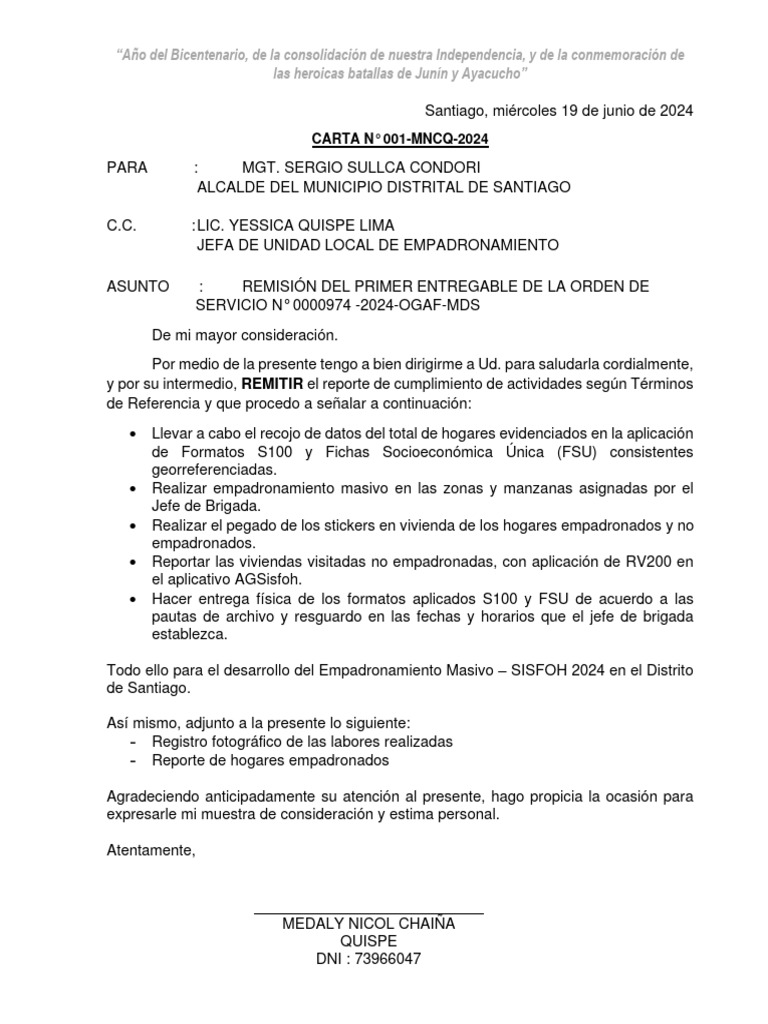 Carta de Nicol | PDF