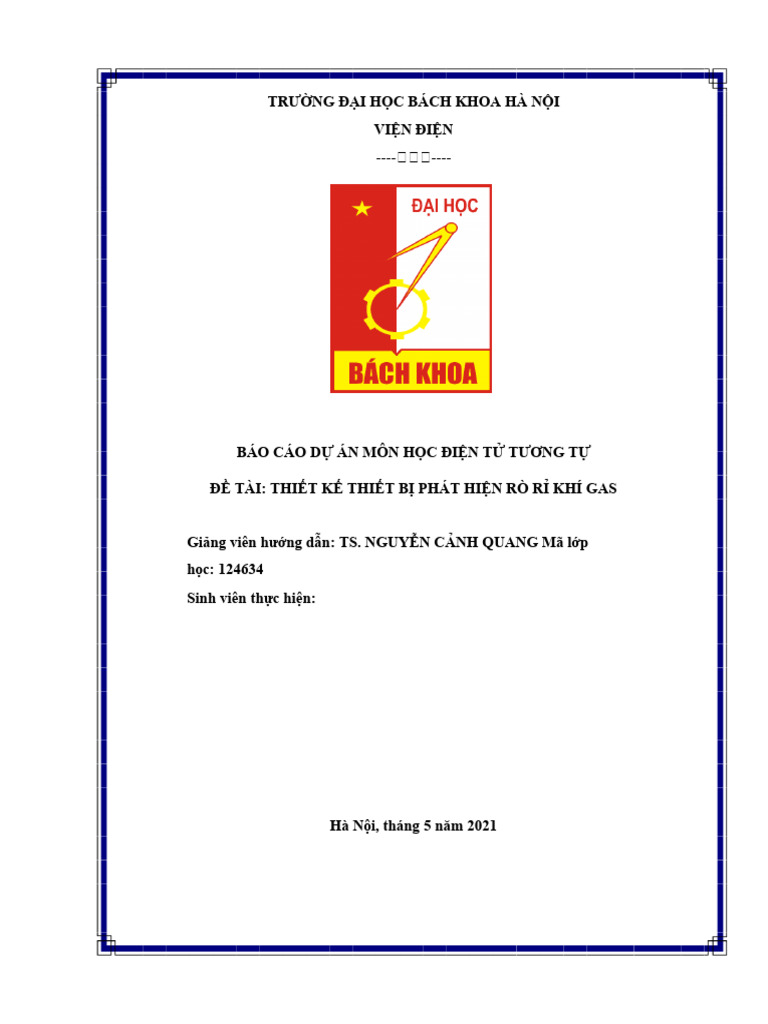 Báo-cáo-Project-Điện-tử-tương-tự-Nhóm 8-124634 | PDF