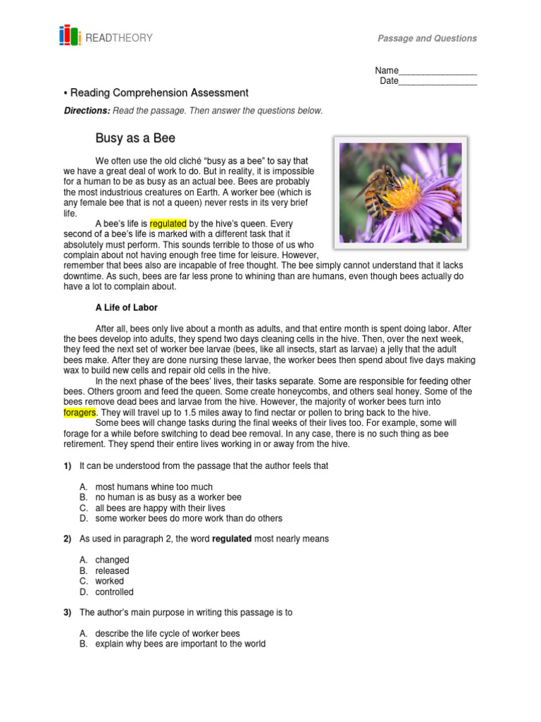 Life and Work of Worker Bees | PDF | Bees | Foraging