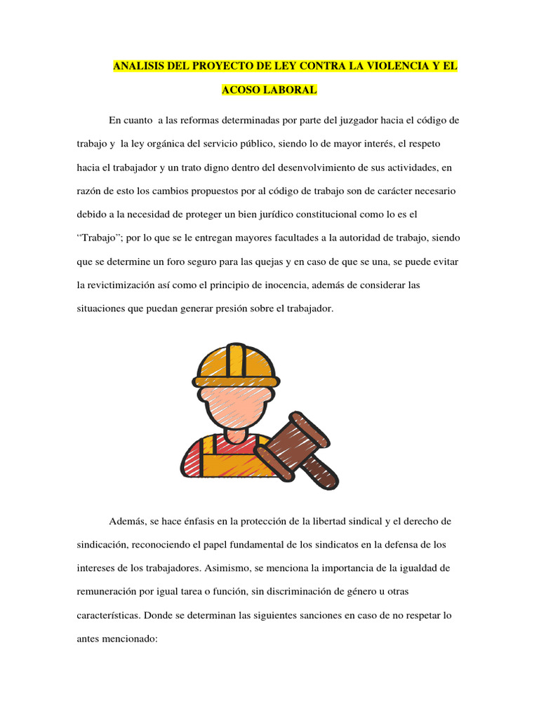 Sem 1 Labo | PDF | Violencia | Derecho laboral