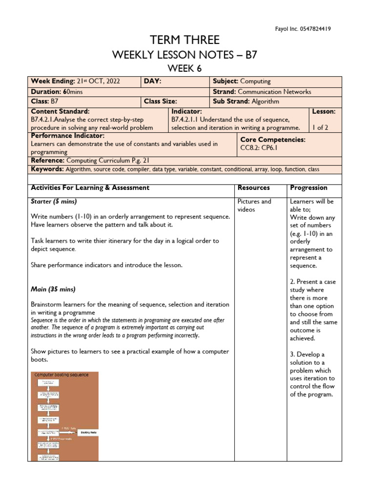 B7 Comp WK6 | PDF | Computer Program | Programming