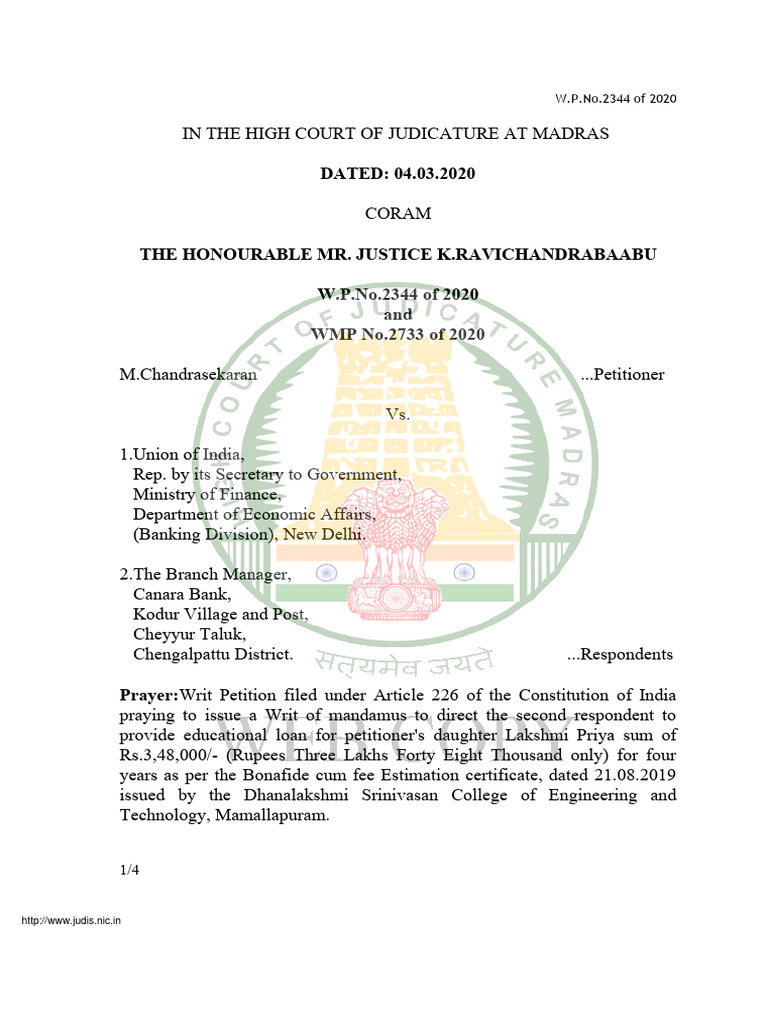Chandra Vs Union of India | PDF | Judiciaries | Public Law