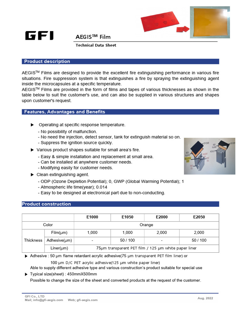1a. Fire Film TDS - EN (Dec 22) | PDF | Fires | Materials