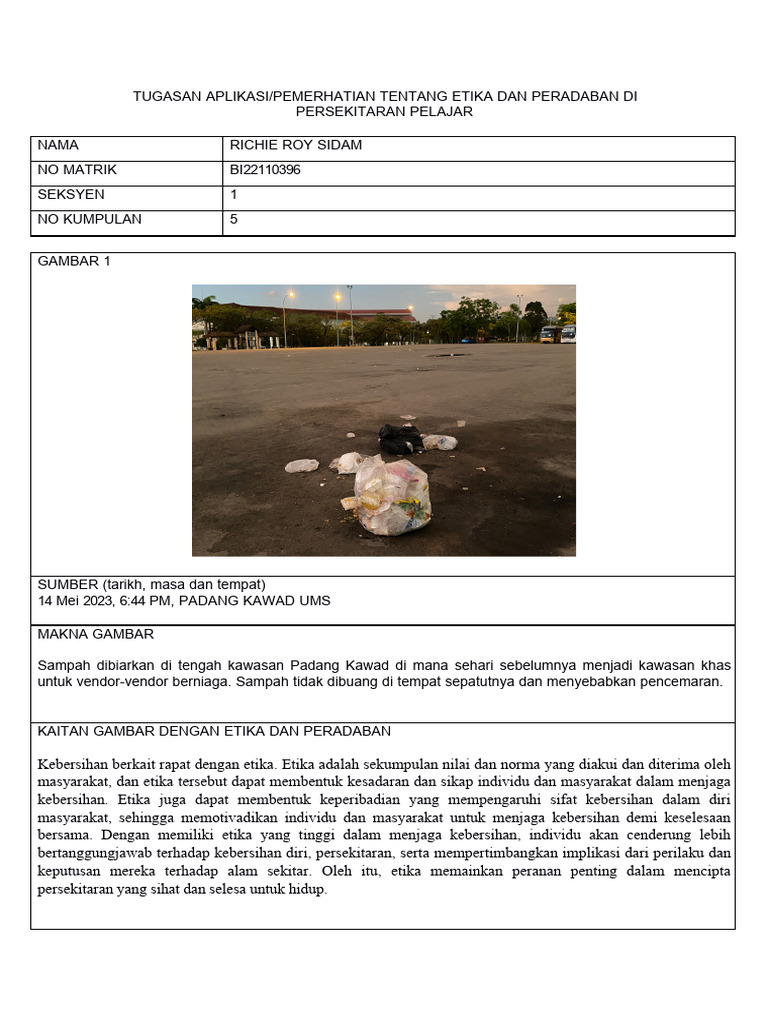 Tugasan Aplikasi Buku Kerja Pedp 1 | PDF