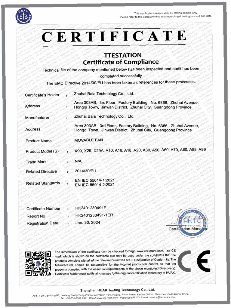 X99 CE-EMC Certification | PDF