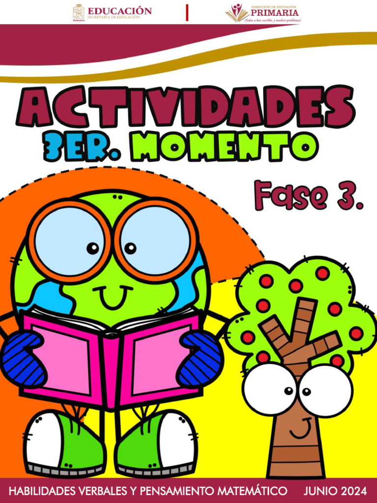 Actividades Del 3er Momento de Valoración Junio 2024. Habilidades Verbales y Pensamiento Mat ...