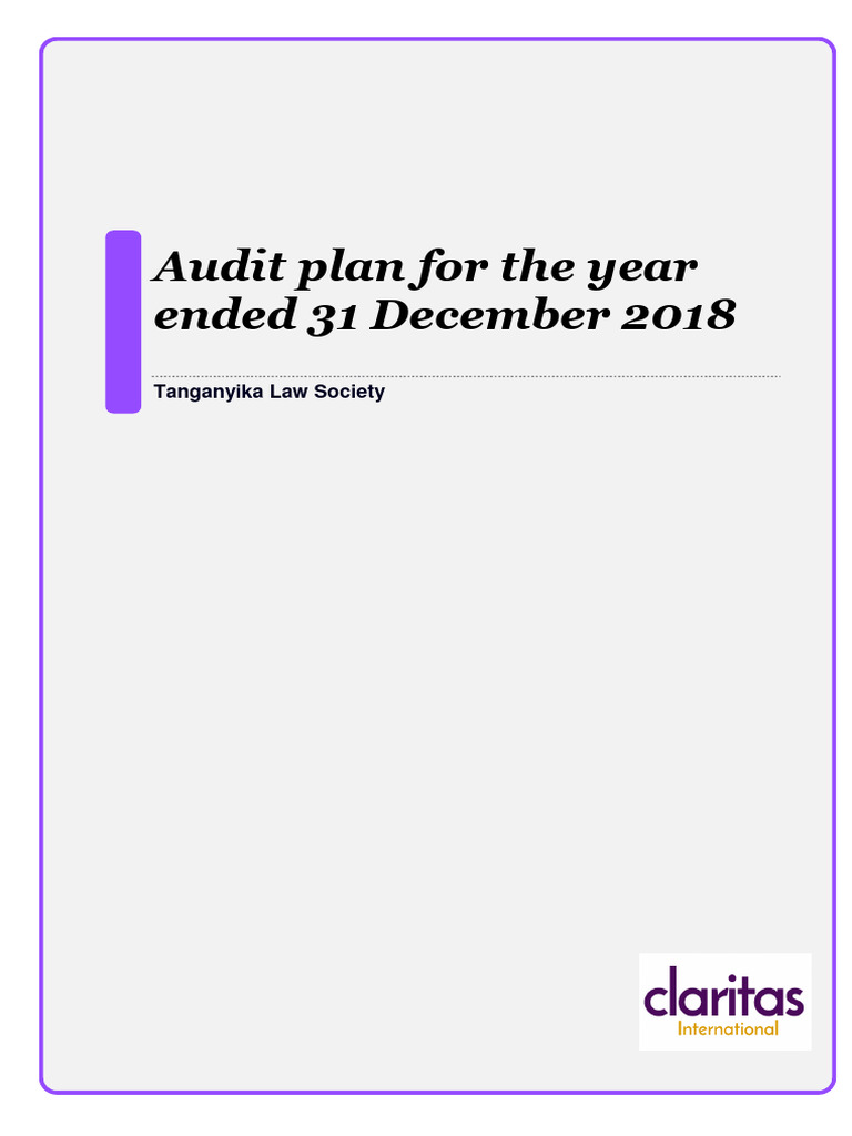 Tls - Audit Plan 2018 | PDF | Audit | Internal Control