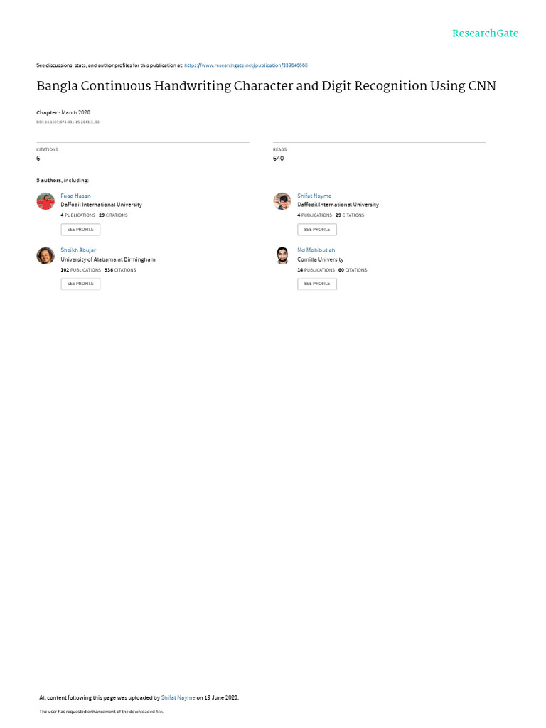 Bangla Continuous Handwriting Character And Digit Recognition Using Cnn Id 295 Download Free