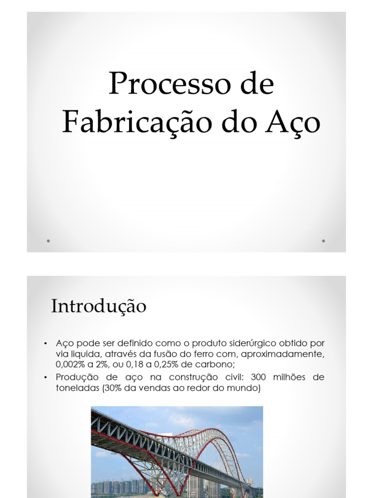 Processo de Fabricação Do Aço | PDF | Gusa | Coca (combustível)