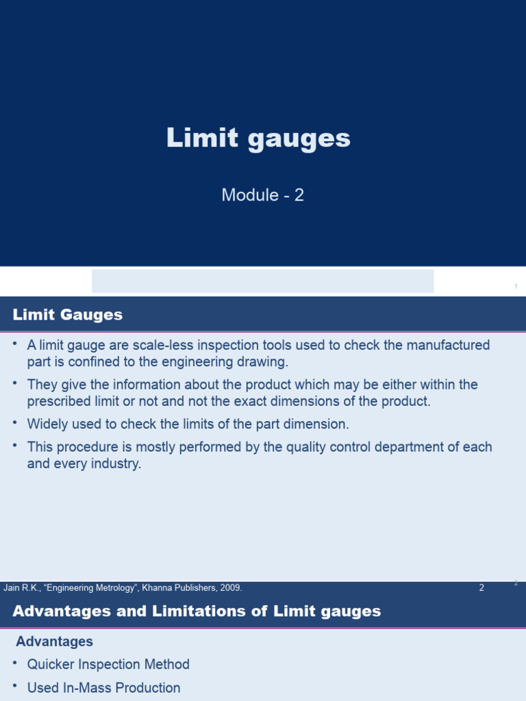 Module 2 -Limit Gauges | PDF