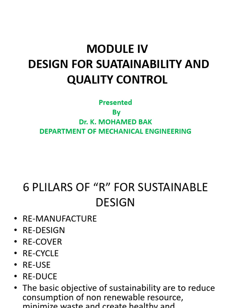 Module Iv Design For Sustainablity | PDF | Life Cycle Assessment ...