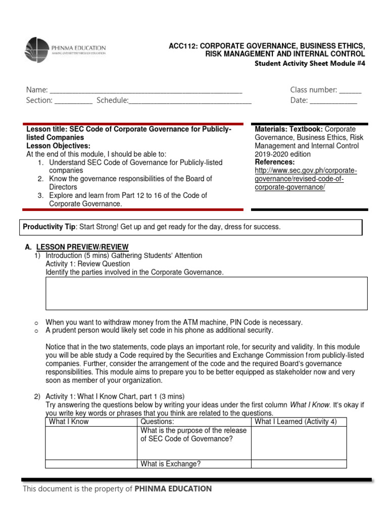 Acc 112 Sas4 | PDF | Internal Control | Corporate Governance