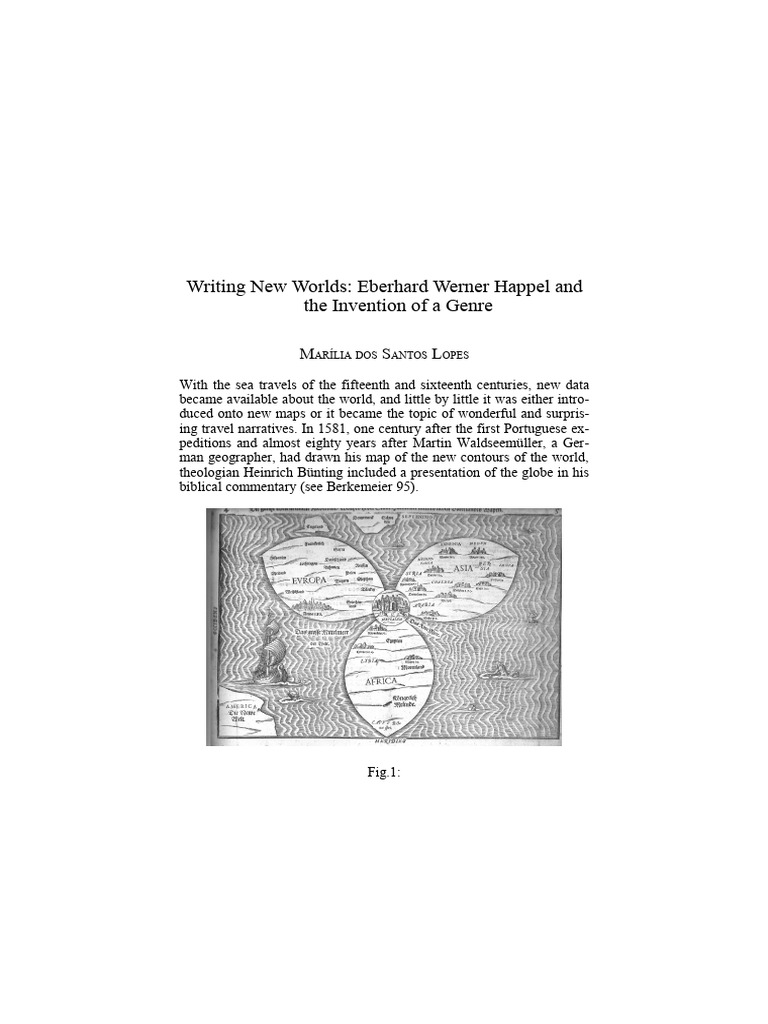 Marilla Dos Santos Lopes, Writing New Worlds. Eberhard Wernel Happel ...