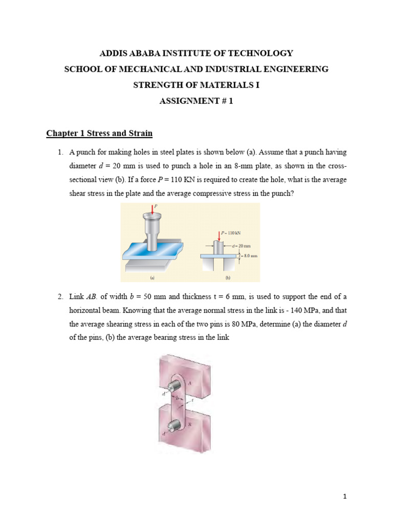 Assignment 1 Strength I | PDF | Bending | Beam (Structure)
