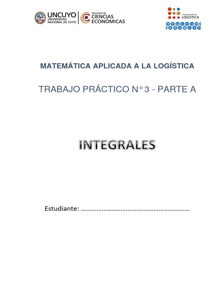 TP N°3 - Integrales - A | Descargar gratis PDF | Integral | Física ...