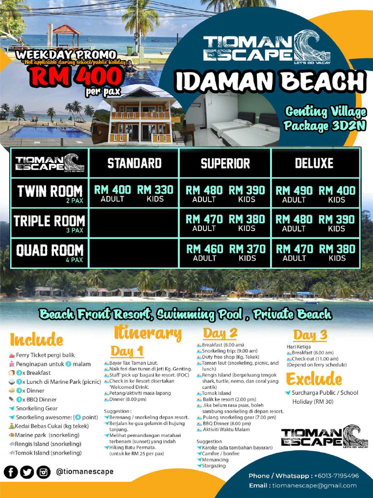 Tioman Escape Idaman Genting - Compressed | PDF