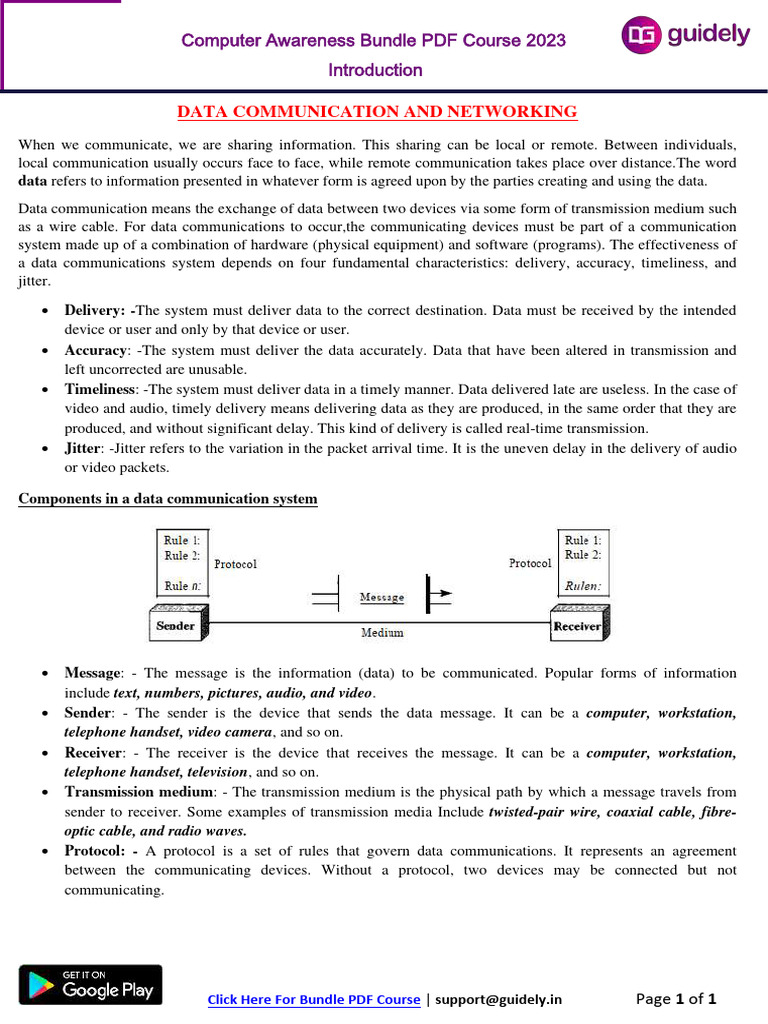 Data Communication and Networking | PDF | Telecommunications | Computer Network