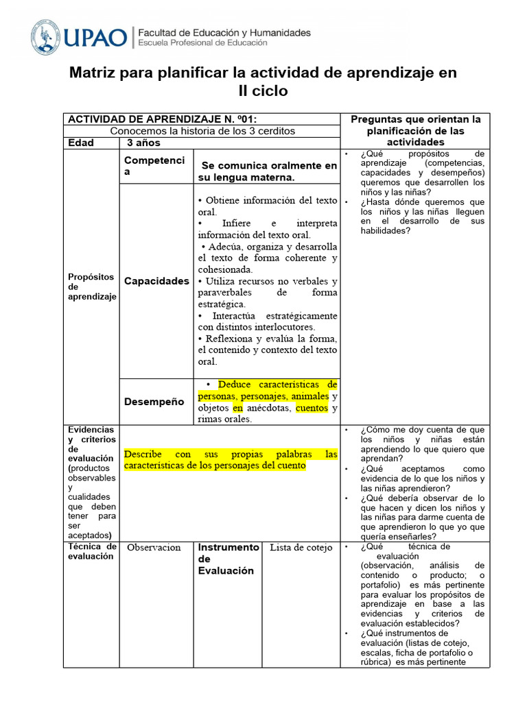 Sesión 3 Años SE COMUNICA ORALMENTE EN SU LENGUA MATERNA | Descargar gratis PDF | Evaluación ...