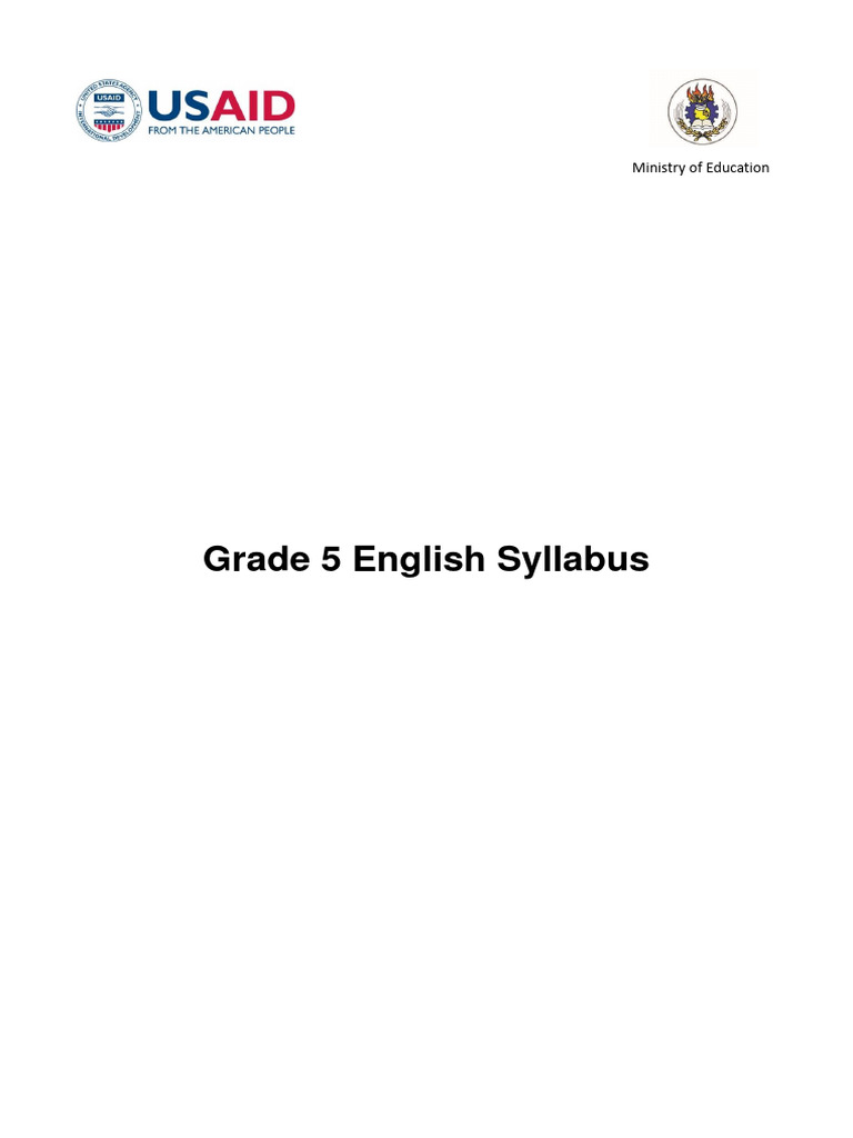 Grade 5 Syllabus America | PDF | Vocabulary | Word