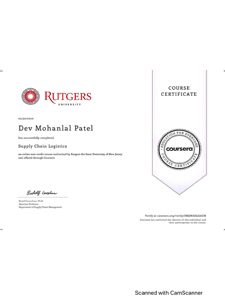 Coursera Certificates | PDF