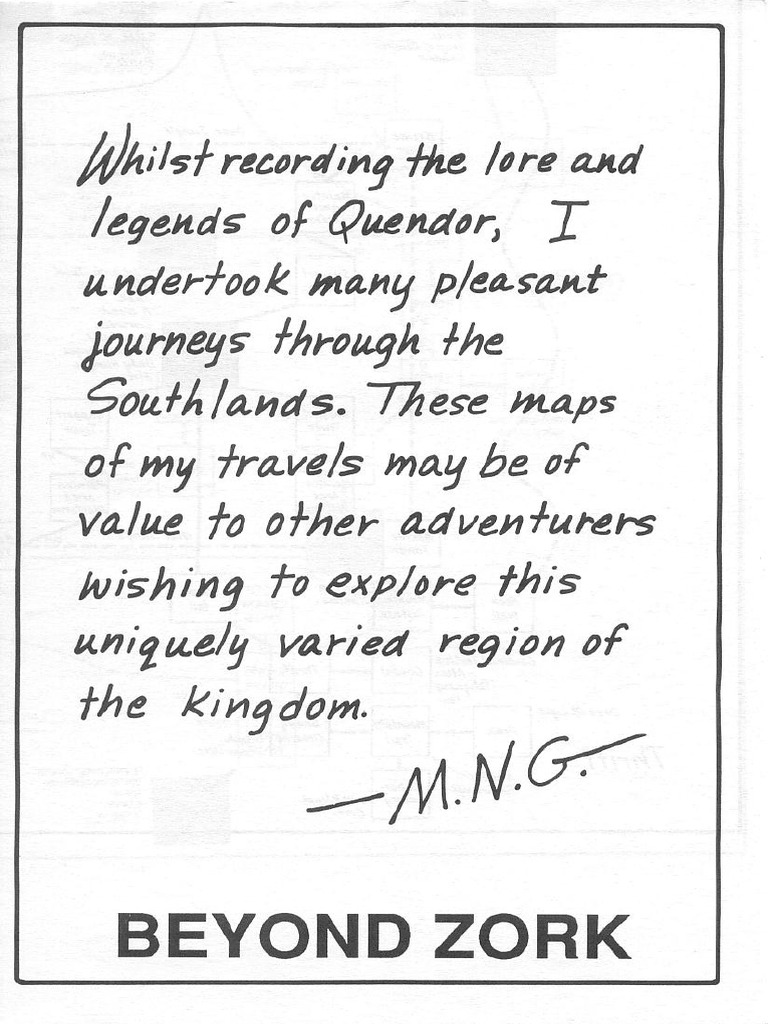 Beyond Zork (Travel Maps - 1987) | PDF