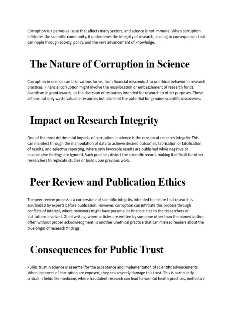 Corruption | PDF | Corruption | Science