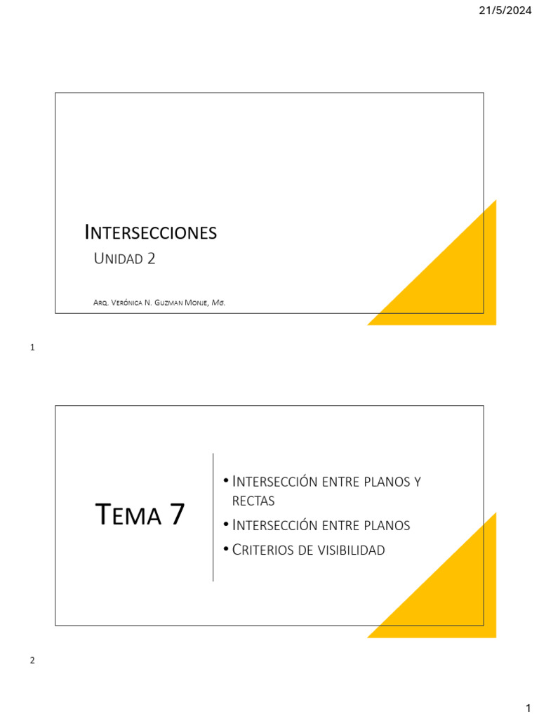 06 - Intersecciones 1 | PDF | Geometría | Matemáticas