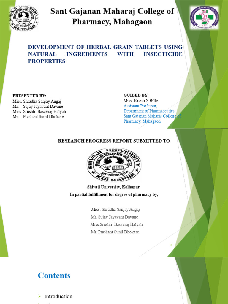 Development of Herbal Grain Tablet | PDF | Tablet (Pharmacy)