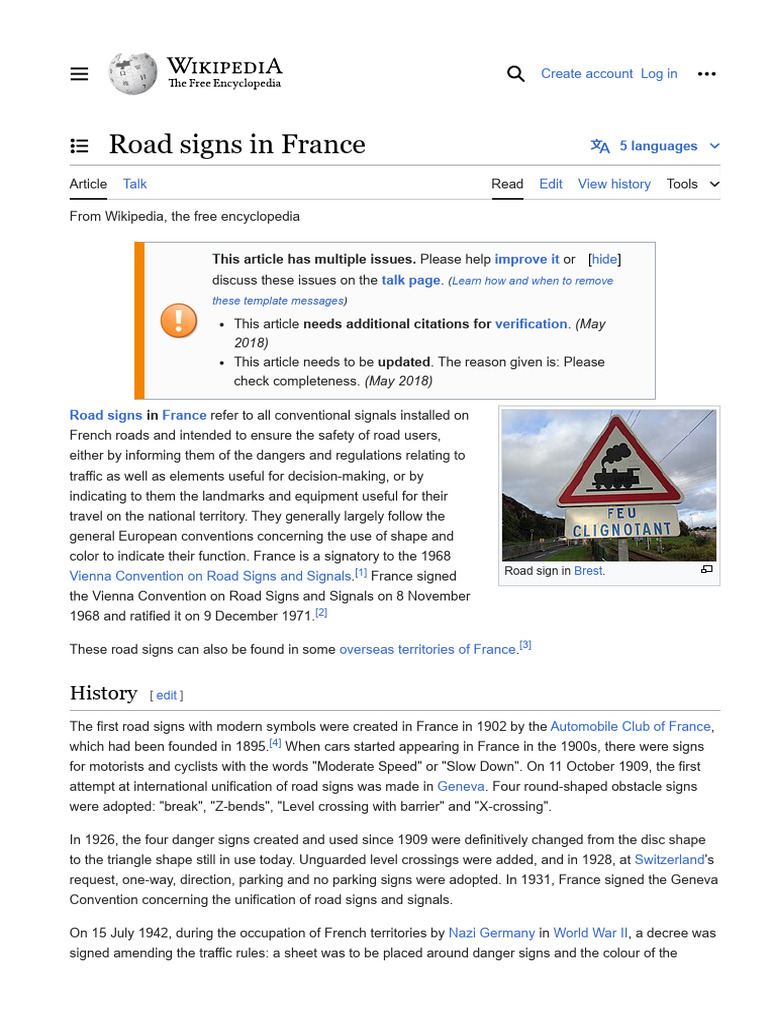 French Road Signs Overview | PDF | Lane | Traffic