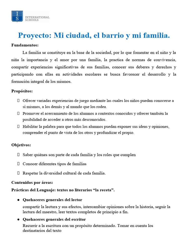 Proyecto La Familia | PDF