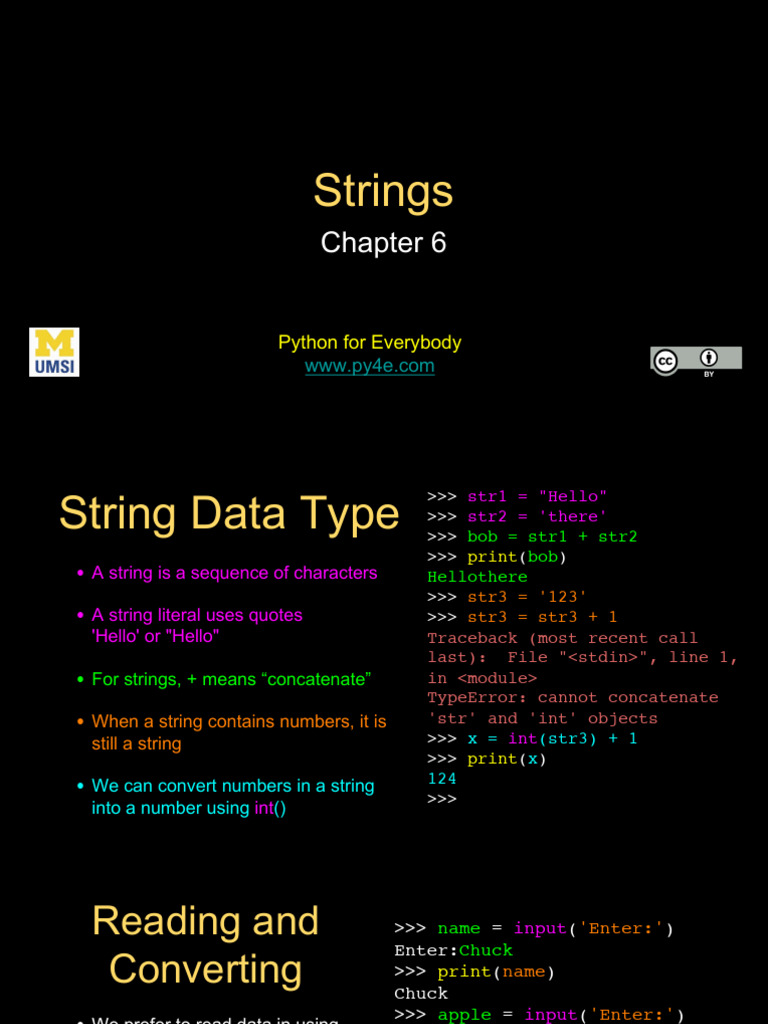 Pythonlearn 06 Strings | PDF | String (Computer Science) | Computer Engineering
