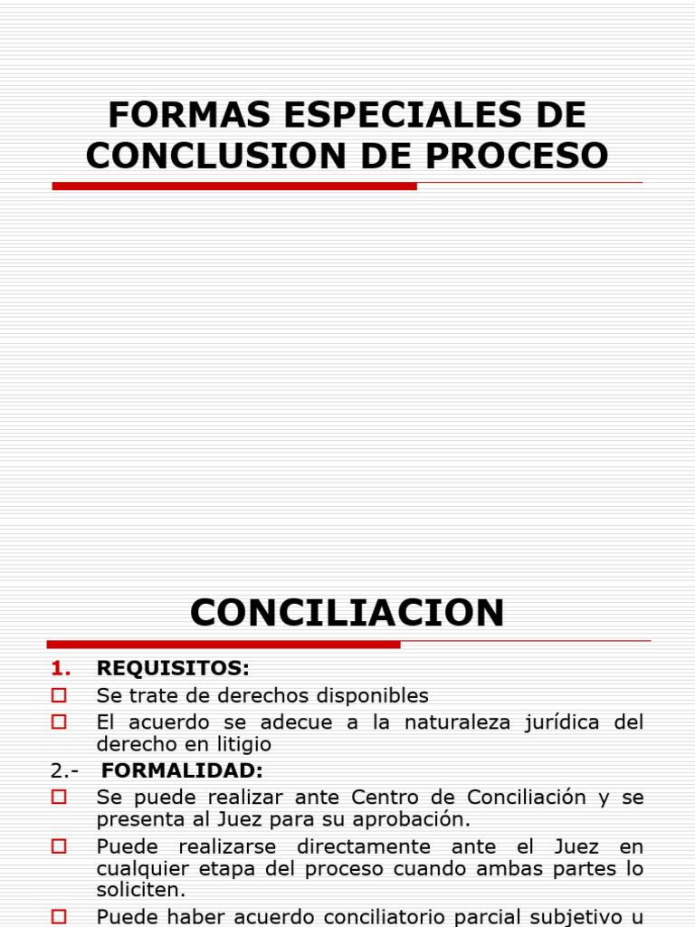 Formas Especiales de Conclusion de Proceso | PDF | Demanda judicial ...
