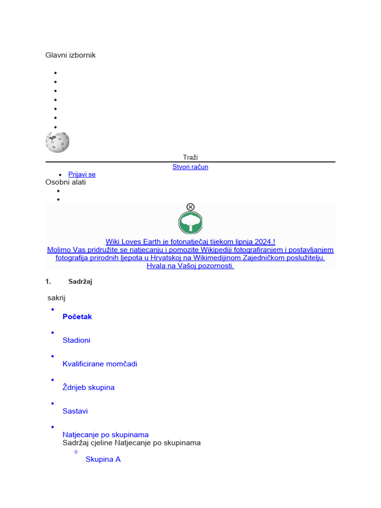 Glavni Izbornik: Stvori Račun Prijavi Se | PDF